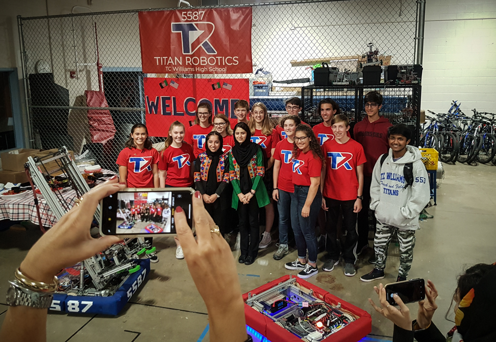 ACPS Express | Afghan Girls Robotics Team Exchanges Ideas with Titan ...